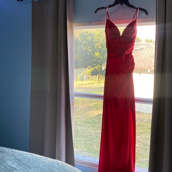 B Darlin | Dresses | Red Tight Long Prom Dress | Poshmark